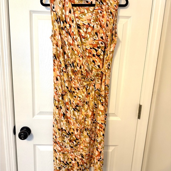 Kasper | Dresses | Kasper Yellow And Orange Sheath Midi Dress | Poshmark